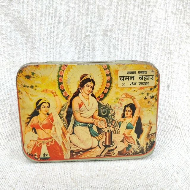 1960 VINTAGE FEMMES Adorer Lord Shiva Graphisme Chaman Bahar Tobaccotin ...