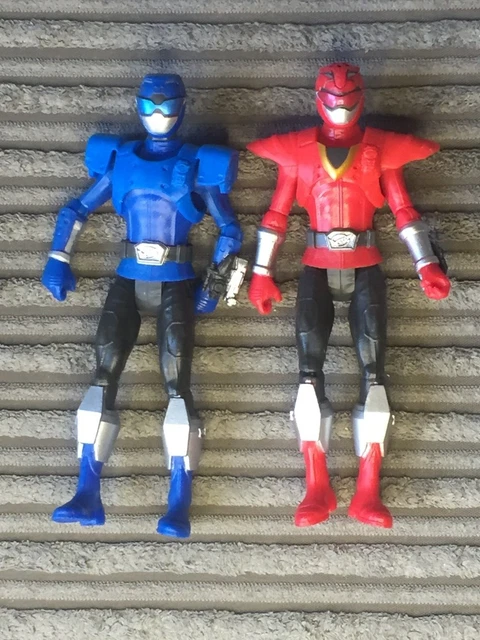 POWER RANGERS BEAST Morphers Beast X Blue & Red Ranger 6" Figures £12. ...