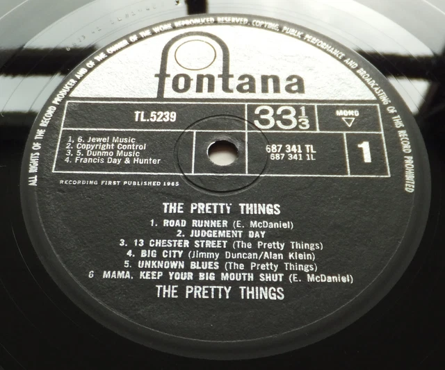 THE PRETTY THINGS - S/T // Orig UK '65 Fontana LP Top Copy £300.00 - PicClick UK