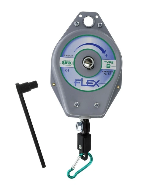 SIRA FLEX 1-2A Metal Cable Type B Tool Balancer 1-2KG Load Capacity £94 ...