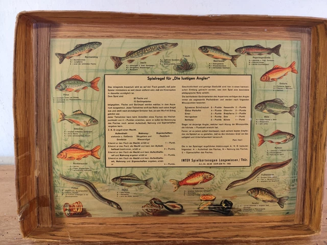 DDR BRETTSPIEL INTEV Die lustigen Angler Angelspiel Lernspiel ...