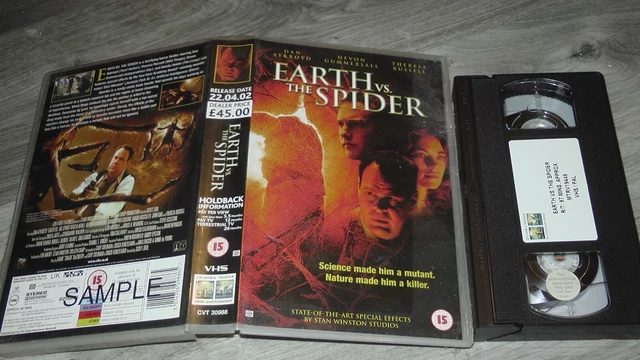 EARTH VS THE Spider VHS Video Big Box Timecode Sample Dealer Rental TBC ...