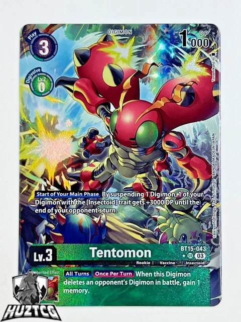 DIGIMON TCG - Tentomon - BT15-043 - SR - Art Alternatif - EN MAIN EUR 23,34 - PicClick FR
