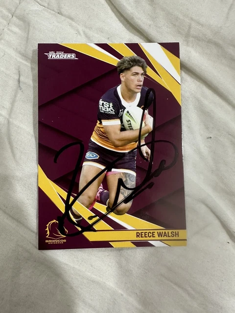 SIGNED REECE WALSH Brisbane Broncos 2024 NRL Traders Card EUR 18,76 ...