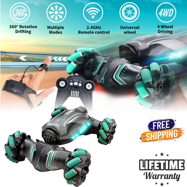 360° TUMBLING STUNT Car Remote Control Car Toys with Handle Watch Light ...