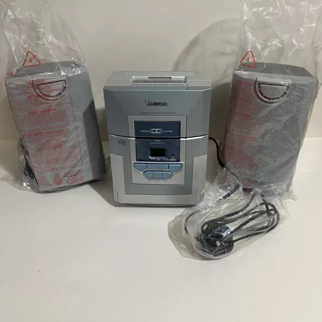 VENTURER MICRO HI-FI System CD Player Analogue Radio Speakers Cassette ...