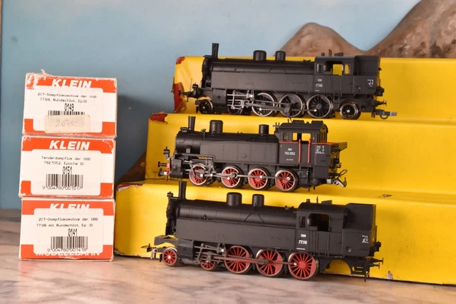 KLEIN MODELLBAHN H0 Br. 77 & 792 Dampfloks der ÖBB 3-tlg. für BASTLER ...