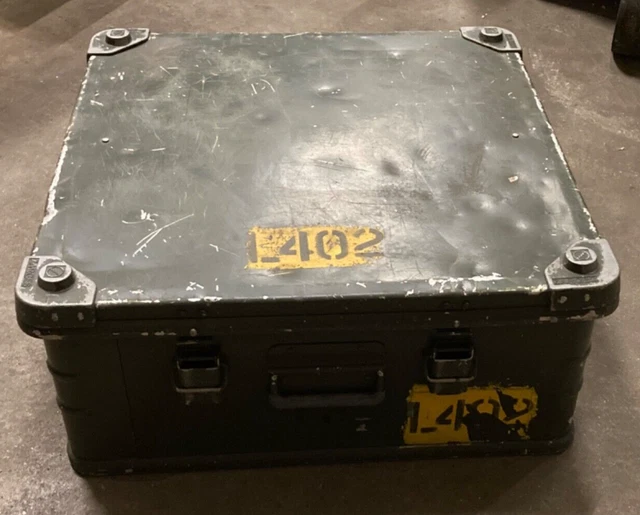 BRITISH ARMY MILITARY Zarges Aluminium Transport Flight Storage Case ...