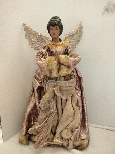 RARE ANGLE TREE Topper Hispanic African By Cracker Barrel 16.25" Tall ...