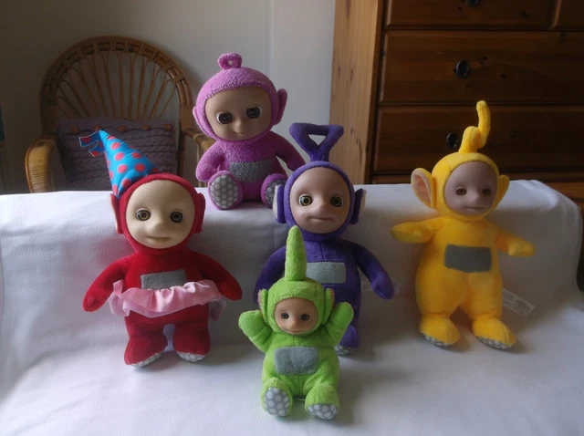 TELETUBBIES TALKING PO, LA LA, TINKY WINKY. 7" Dipsy & 8" Pink Ping ...