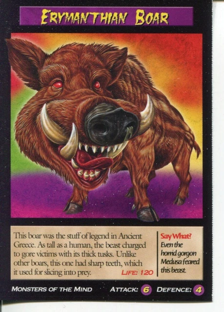 WEIRD N’ WILD Creatures Monsters of the Mind Card # Erymanthian Boar ...