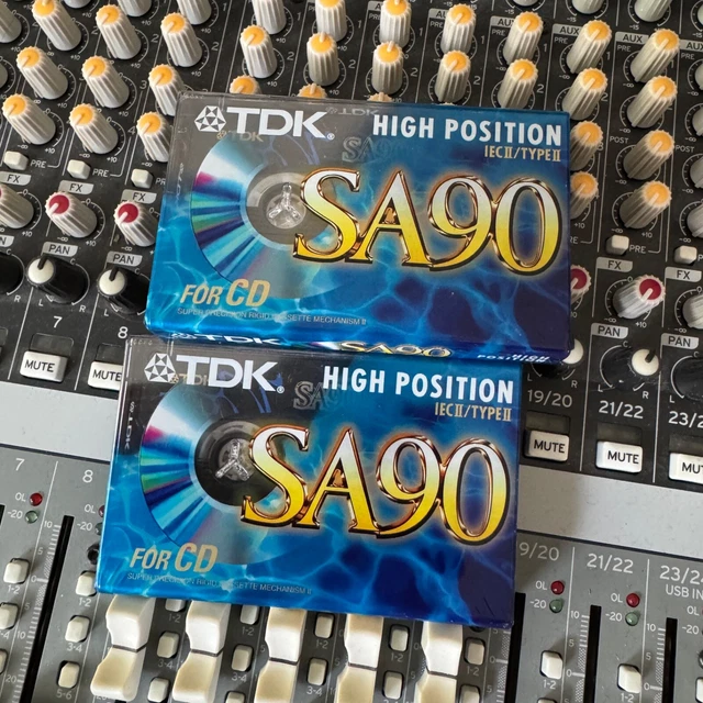 TDK SA90 BLANK Cassette Tapes x2 new, sealed, TDK-SA90EB, Chrome (Type II/High) £9.99 - PicClick UK
