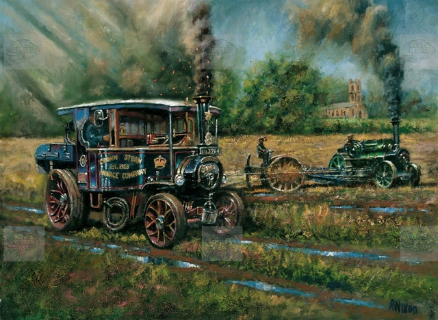 1920'S ICONIC Foden Tractor Perseverance Working The Field Metal Sign ...