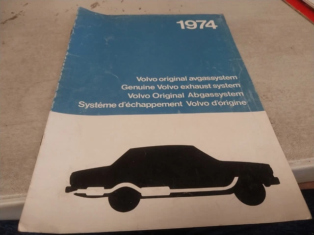 1974 VOLVO GENUINE EXHAUST SYSTEMS Factory Parts Book $24.95 - PicClick AU