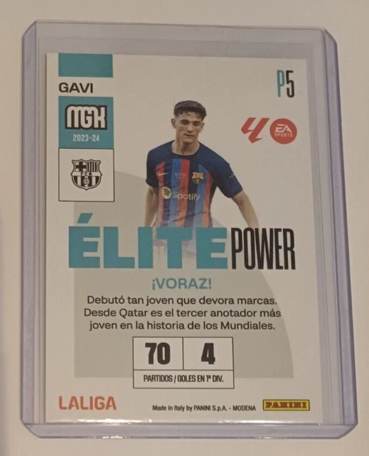 CARD PARALLEL ELITE POWER Signature GAVI FC BARCELONA PANINI MEGACRACK ...
