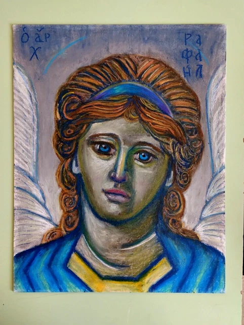 ORIGINAL PAINTING OIL Pastel Angel Signed By Artist Angelic Art On ... ORIGINAL PAINTING OIL Pastel Angel Signed By Artist Angelic Art On ...