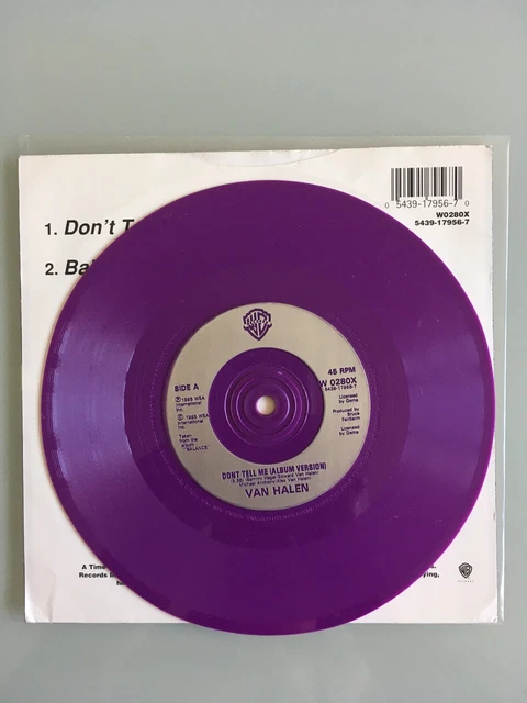 VAN HALEN DON T TELL ME / BALUCHITHERIUM 1995 Color Vinyl Limited ...