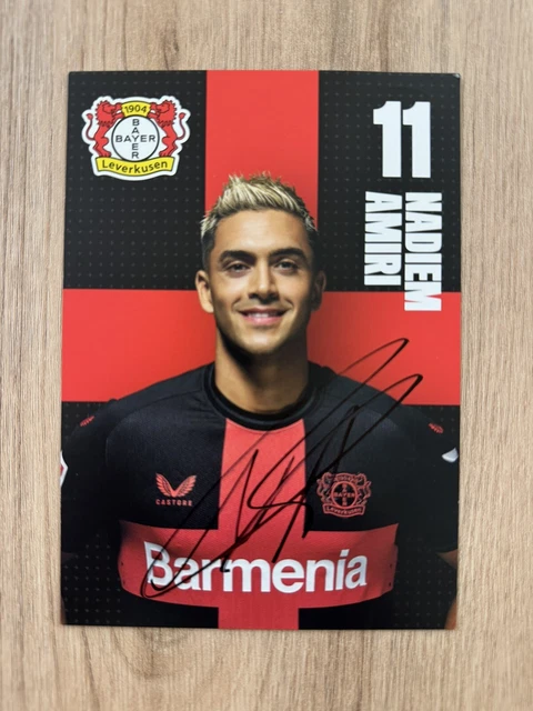 NADIEM AMIRI BAYER 04 Leverkusen original handsigniert 2023/2024 ...