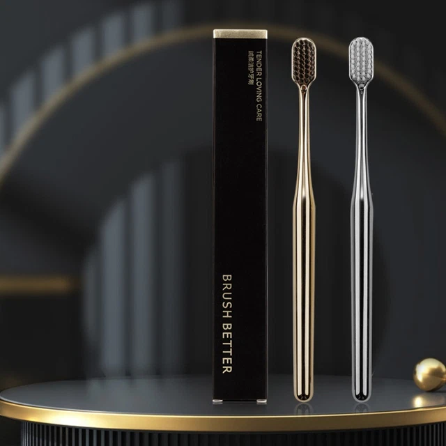 ELECTROPLATE ADULT TOOTH Brush Gold Silver Dental Brushes Women $13.46 ...