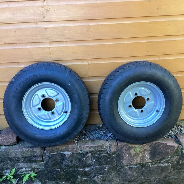 X2 COMMERCIAL TRAILER tyre and Steel Wheel Rim s 10 Inch 4 stud PCD 3 ...