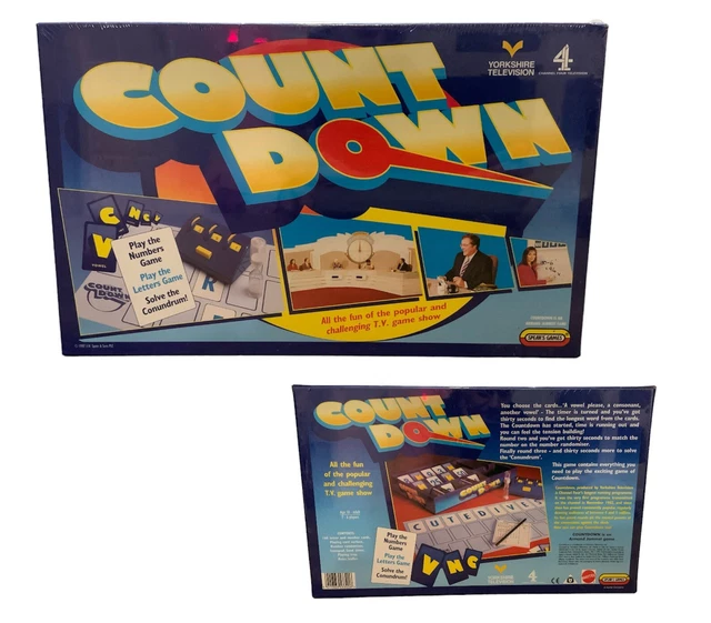 VTG COUNTDOWN BOARD Game 1997 Whiteley Vorderman Yorkshire Tv New ...