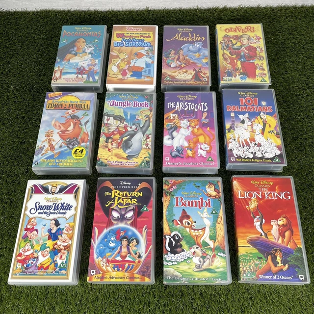 WALT DISNEY VHS Video cassette bundle 12 SNOW WHITE LION KING BAMBI ...