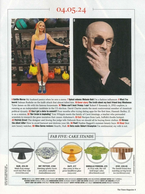 TIMES REVUE: TYLER James , Amy Winehouse, Salman Rushdie, Giles Coren ...