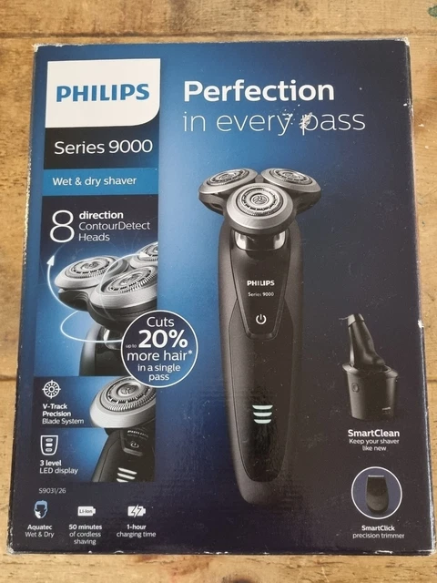 PHILIPS SHAVER 9000 Wet & Dry Electric Shaver With SmartClean S9031/26 ...