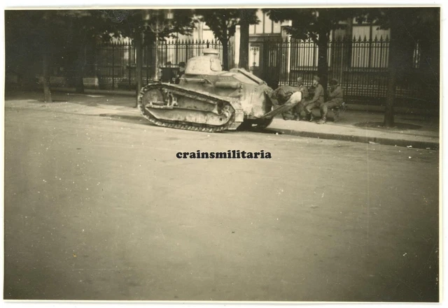 ORIG. FOTO FRANZ. Beute Panzer Renault FT-17 Char Tank in Frankreich ...
