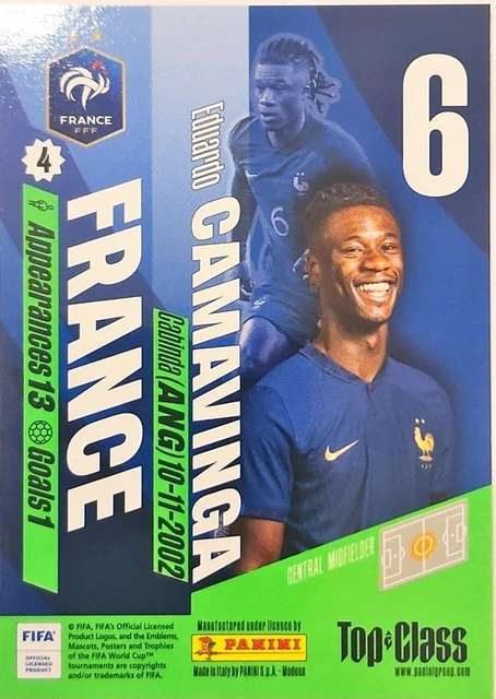 EDUARDO CAMAVINGA - France 2024 Panini Top Class #55 EUR 1,53 - PicClick IT