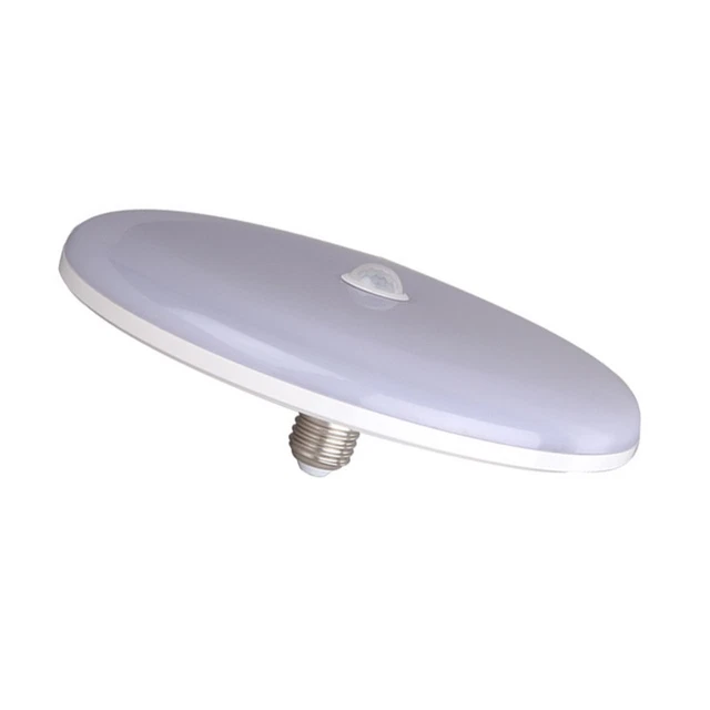 2PCS INFRARED INDUCTION Lamp Human Body Sensor LED Bulb Round Dish ...