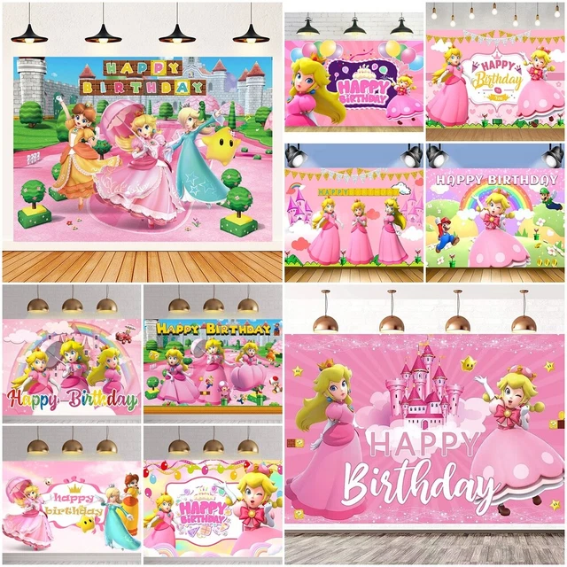 PRINCESS PEACH BACKDROP Photography Studio Background Party Bithday ...