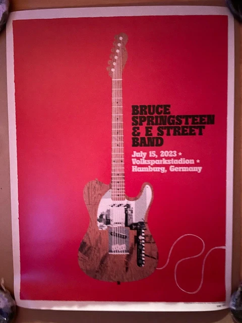 BRUCE SPRINGSTEEN POSTER concert tour 2023 volksparkstadium hamburg ...