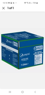 PEPSI BAG IN Box Post Mix Syrup Pop 7lt Inc vat £42.00 - PicClick UK