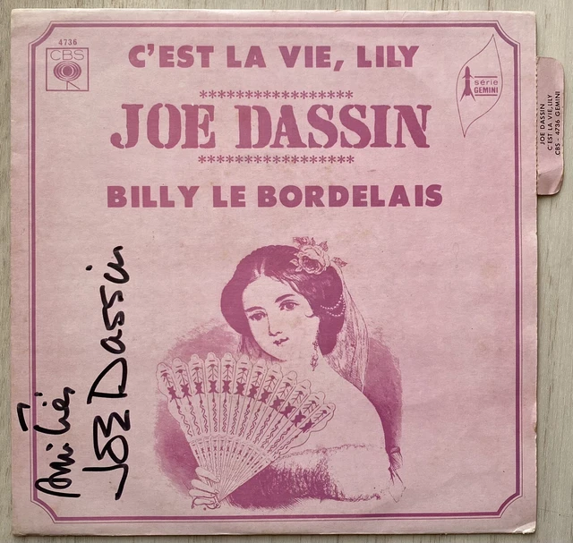 AUTOGRAPHE DÉDICACE JOE Dassin 45t TBE 1970 EUR 30,00 - PicClick FR