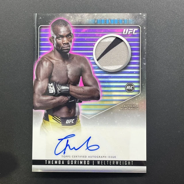 2024 TOPPS MIDNIGHT UFC Themba Gorimbo RC Rookie Auto Relic Patch RPA ...