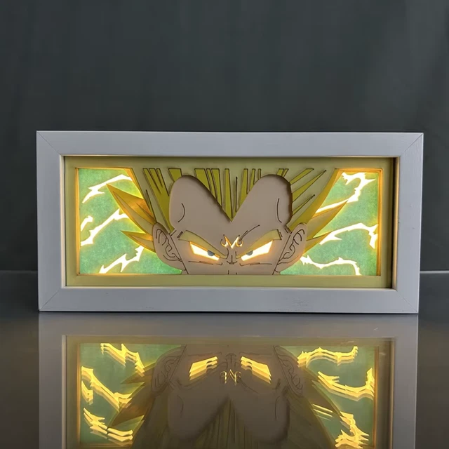 MAJIN VEGETA LED Paper Light Box Dragon Ball Z Anime Shadow Lamp Night ...
