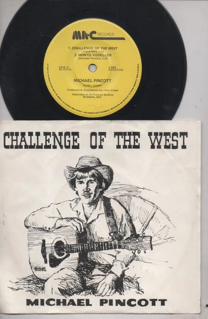 MICHAEL PINCOTT Rare 70's Oz Only 7" OOP Country P/C EP "Challenge Of ...