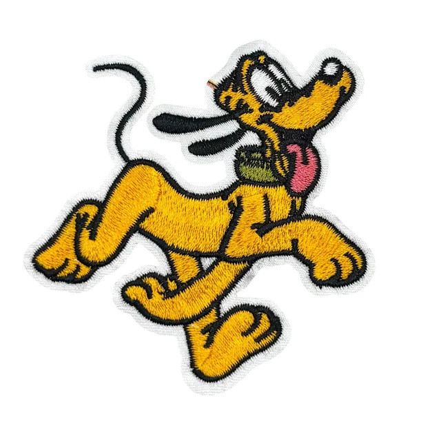 PLUTO DISNEY PATCH Aufnäher Bügelbild Flicken Applikation Mickey Maus Goofy Duck EUR 4,95 ...