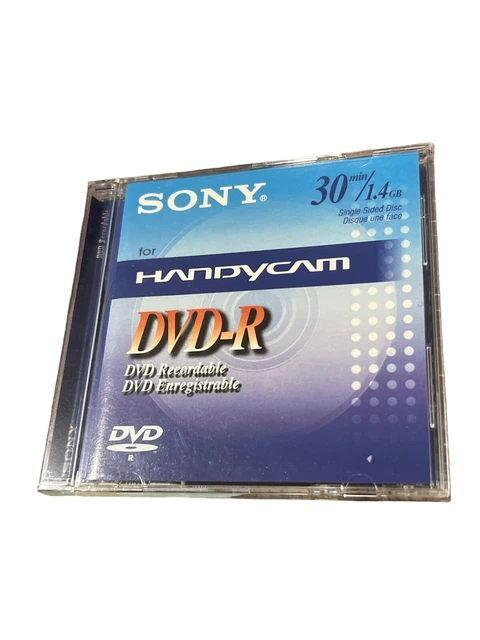 SONY HANDYCAM VIDEO Camera DVD-R 1.4 GB 30 Minute Single Sided Disc $7. ...