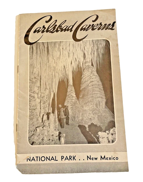 BROCHURE CARLSBAD CAVERNS National Park New Mexico Vintage with Map ...