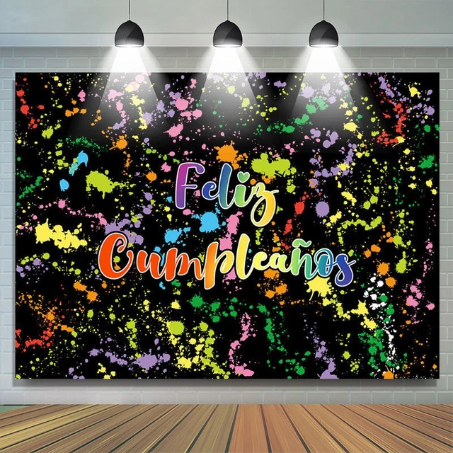 BLACK AND COLOR Graffiti Happy Birthday Backdrop $37.79 - PicClick AU