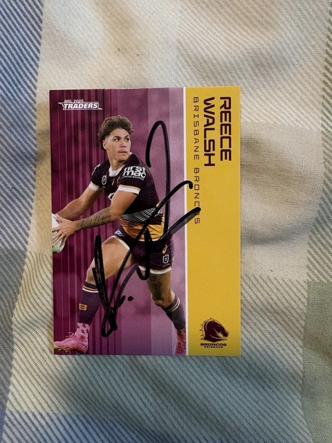 SIGNED REECE WALSH Brisbane Broncos 2025 NRL Traders Card £8.82 ...