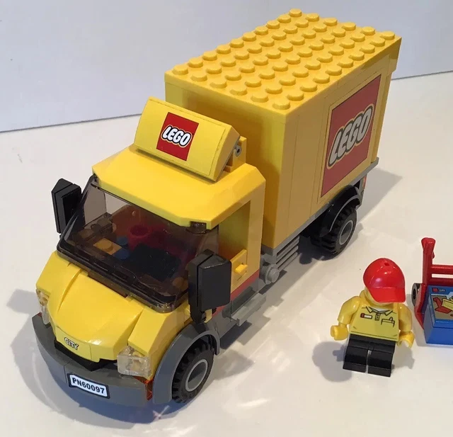 LEGO YELLOW DELIVERY Truck / Lorry & Mini Figure From 60097 City Square ...