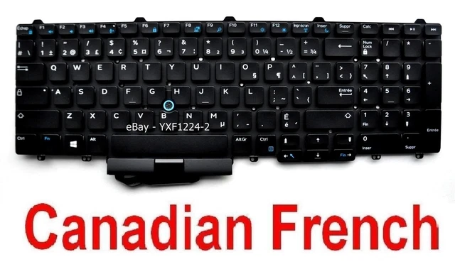 KEYBOARD FOR DELL Latitude 5580 5590 5591 - CF Canadian French $35.00 ...