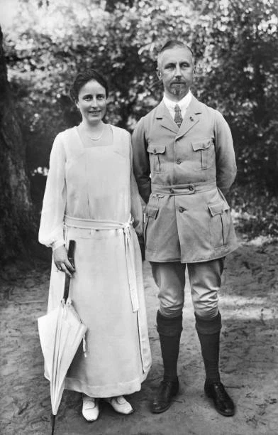 PORTRAIT PRINCE OSCAR Prussia & wife Countess Ina-Marie von Bassew- Old ...