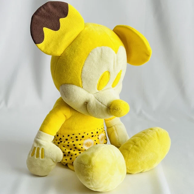 DISNEY MICKEY MOUSE Banana Split Yellow Pastel Plush Teddy Soft Toy ...