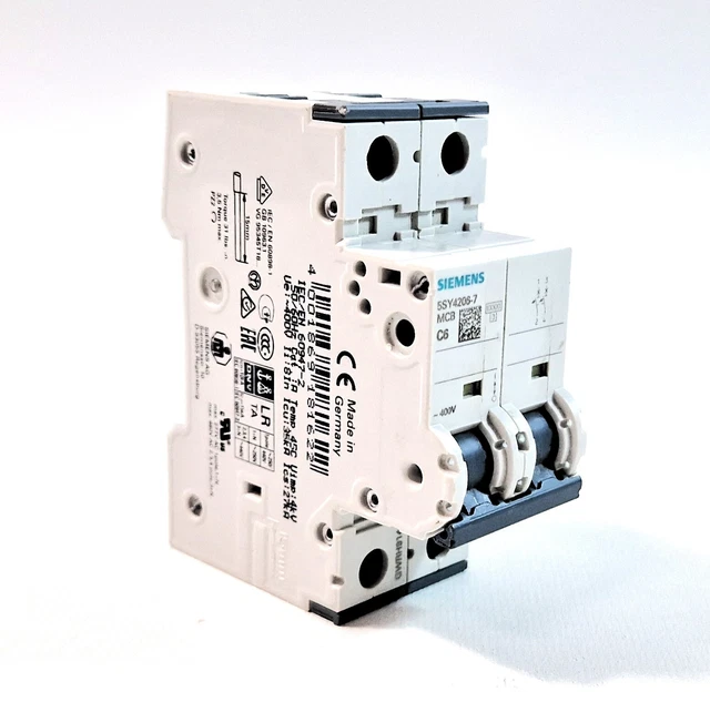 SIEMENS 5SY4206-7 MCB C6 Interruttore Magnetotermico 5SY4206-7 Salvavita EUR 27,88 - PicClick IT