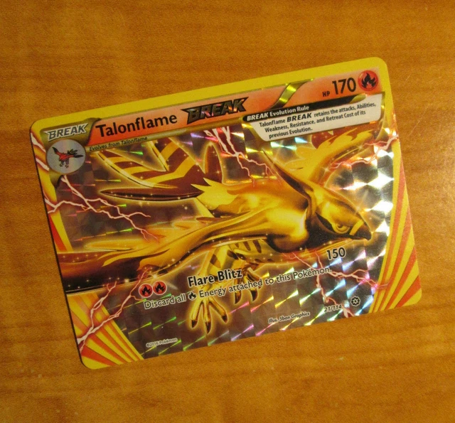 PL POKEMON TALONFLAME BREAK Card STEAM SIEGE Set 21/114 XY Ultra Rare ...