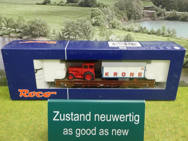 ROCO 66677 H0 1 Rungenwagen mit Circus Krone Fahrzeug in OVP (QX) G1547 ...
